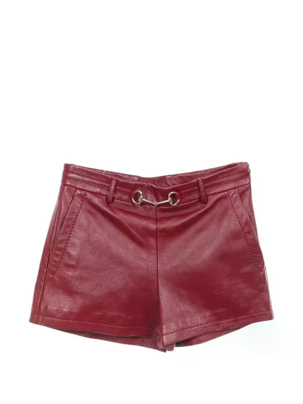 Gucci Horsebit Leather Shorts