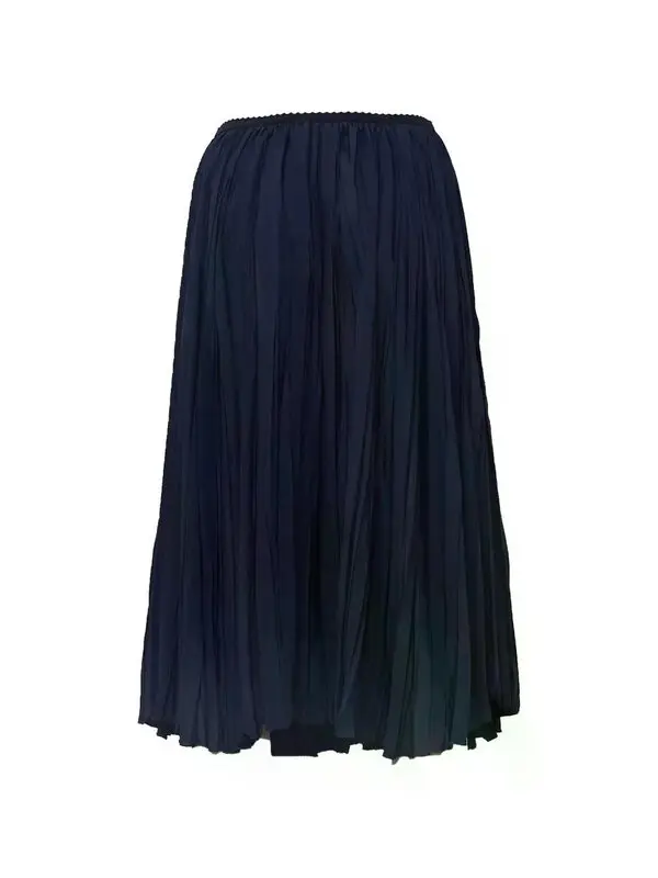 N°21 Pleated Elasticated-waist Midi Skirt