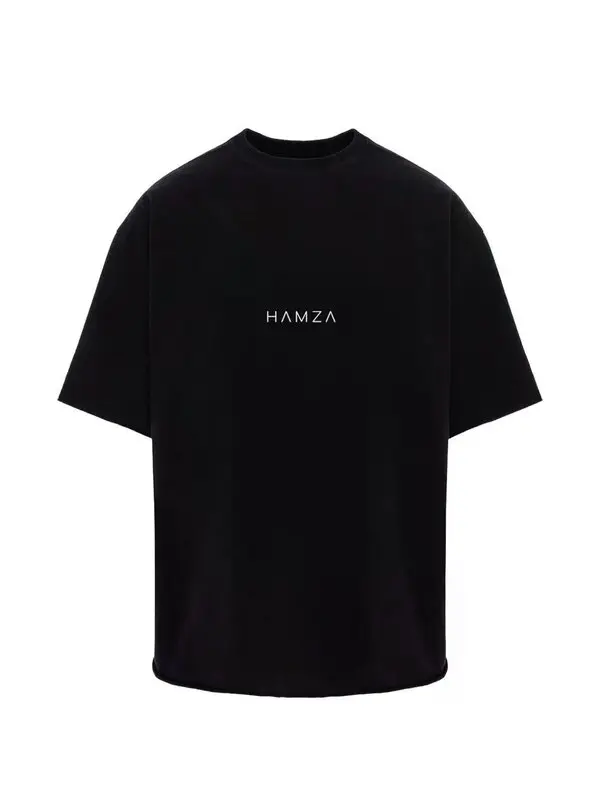 HAMZA Aky Slogan-print Cotton T-shirt