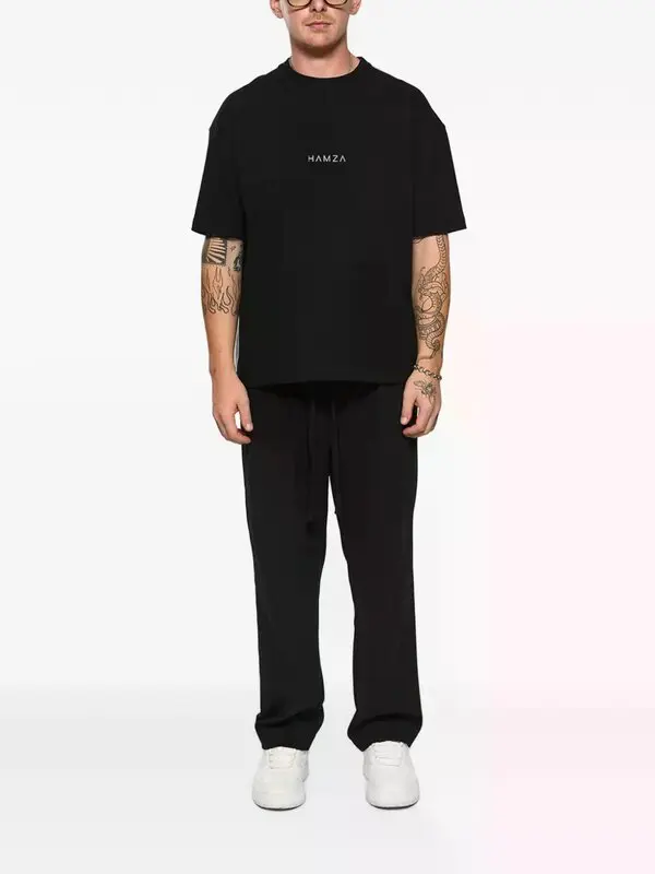HAMZA Aky Slogan-print Cotton T-shirt