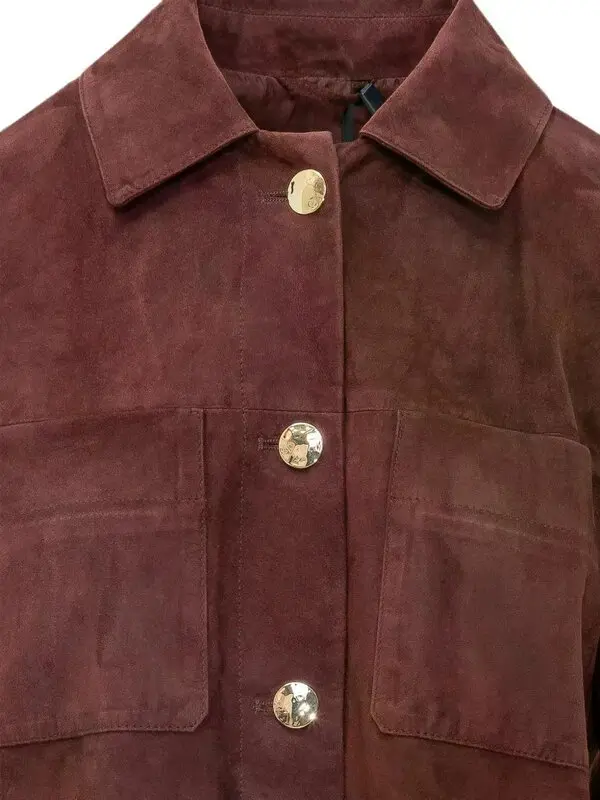 Max Mara Abisso Button-up Suede Jacket