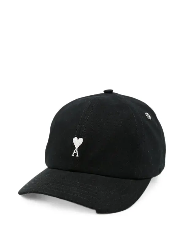 AMI Paris Embroidered Cotton Cap