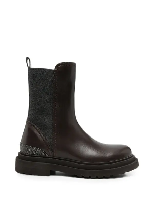 Brunello Cucinelli Leather Ankle Boots