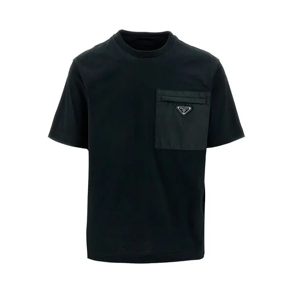 Prada T-hirt With Re-nylon Patch Pocket