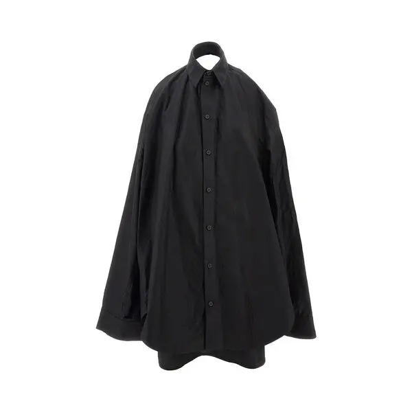 Balenciaga Suspended Shirt Effect Mini Dress - Black