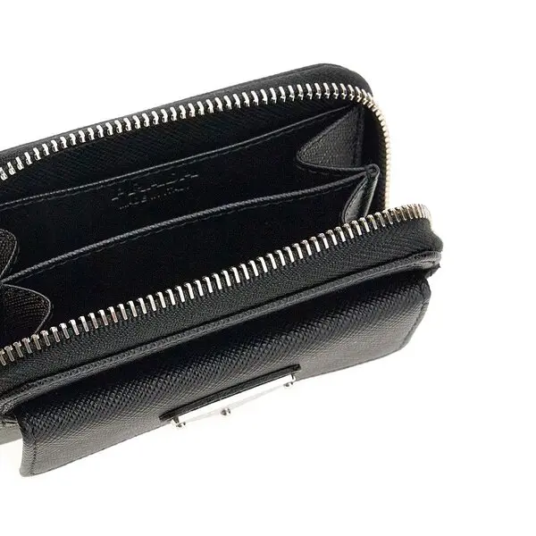 Prada Saffiano Leather Cardholder Pouch With Strap