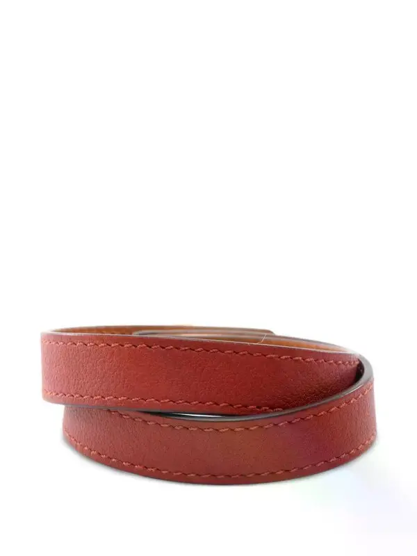 Hermès Kelly Double Tour Leather Bracelet - Red