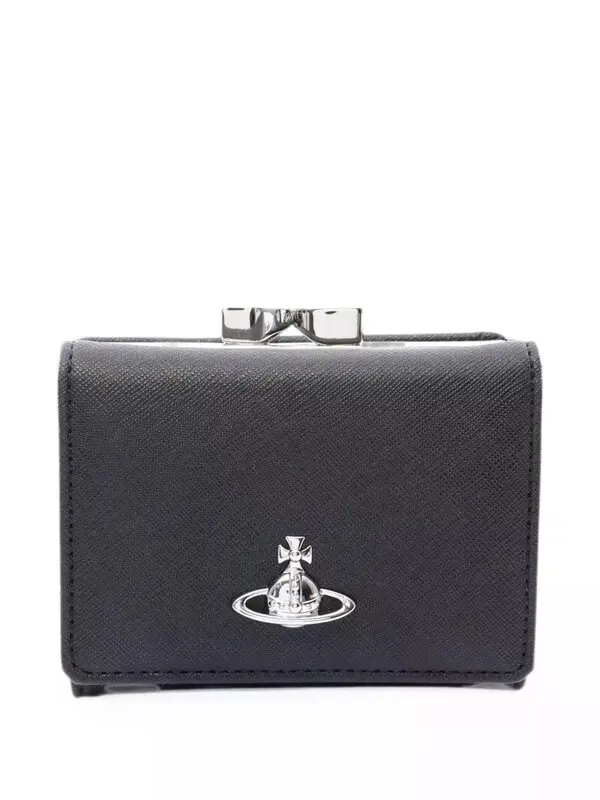VIVIENNE WESTWOOD 2020s Orb-motif Leather Wallet - Black