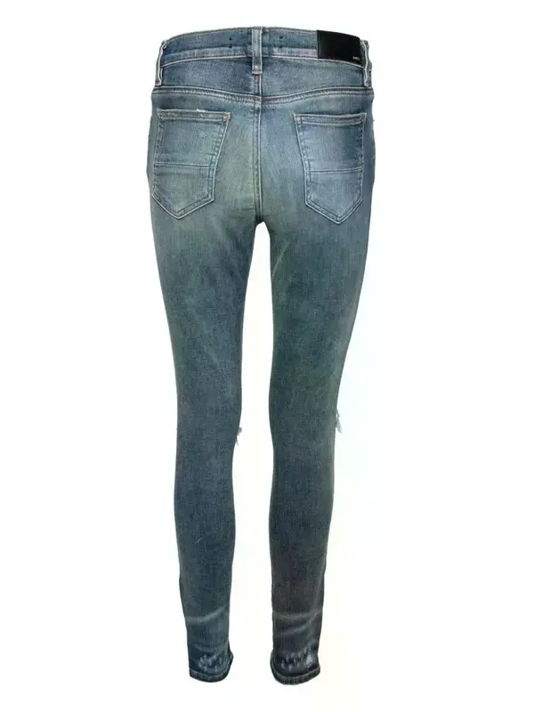 Amiri Distressed Ankle-zip Jeans
