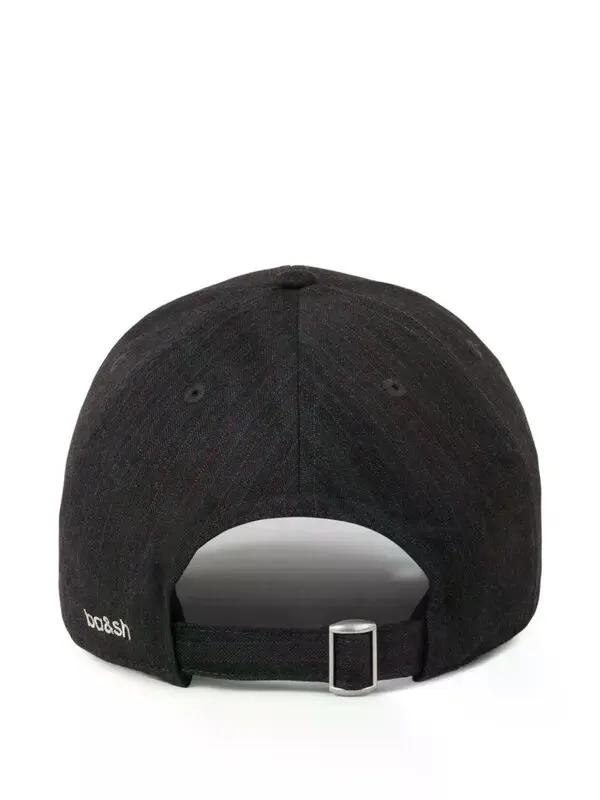 Ba&sh Logo Embroidered Pinstripe Cap
