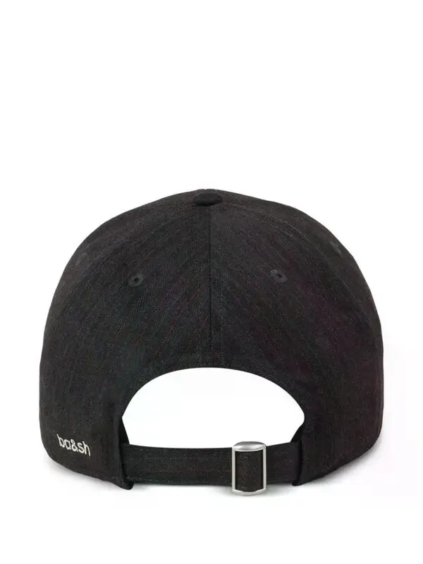 Ba&sh Logo Embroidered Pinstripe Cap