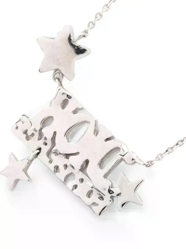 Dior 2010s Logo Rhinestone Necklace