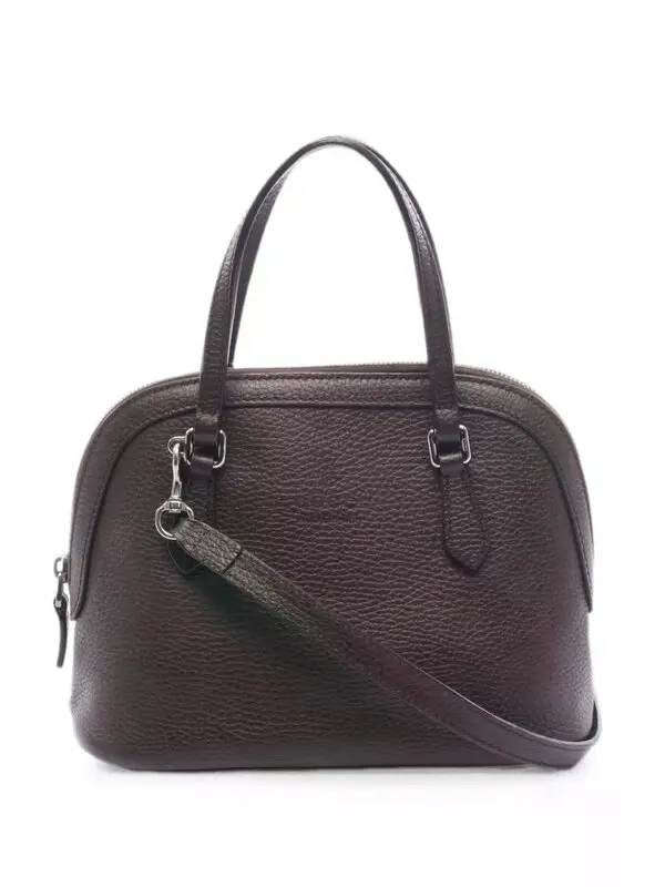 Gucci Pebbled Leather Top Handle Bag - Brown