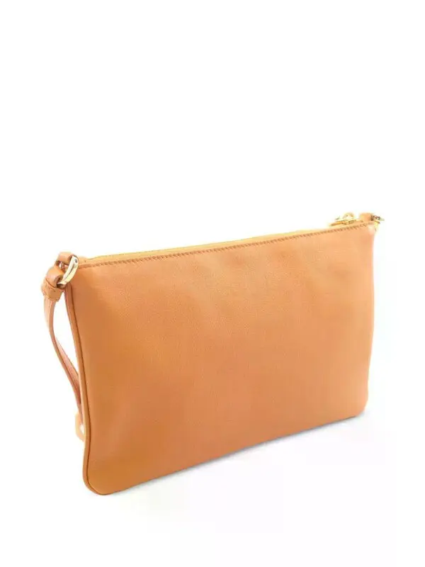 Prada 2010s Grain Leather Shoulder Bag - Orange