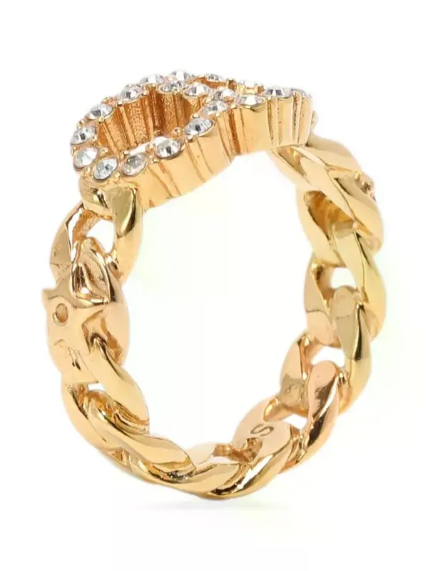 Dior Claire De Lune Rhinestone Chain Ring