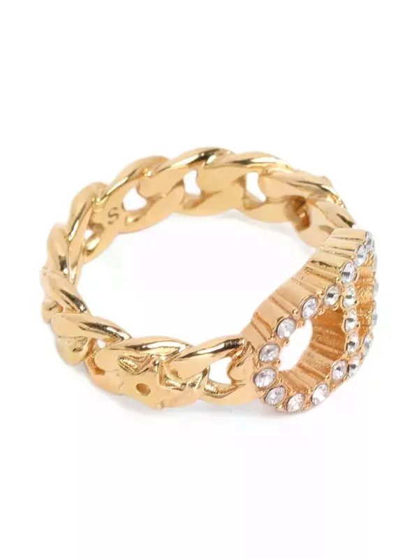 Dior Claire De Lune Rhinestone Chain Ring
