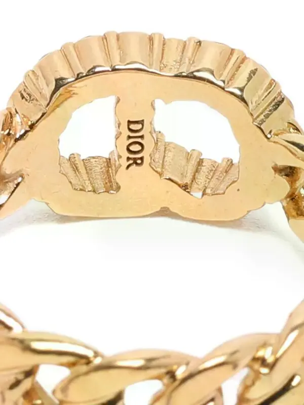 Dior Claire De Lune Rhinestone Chain Ring