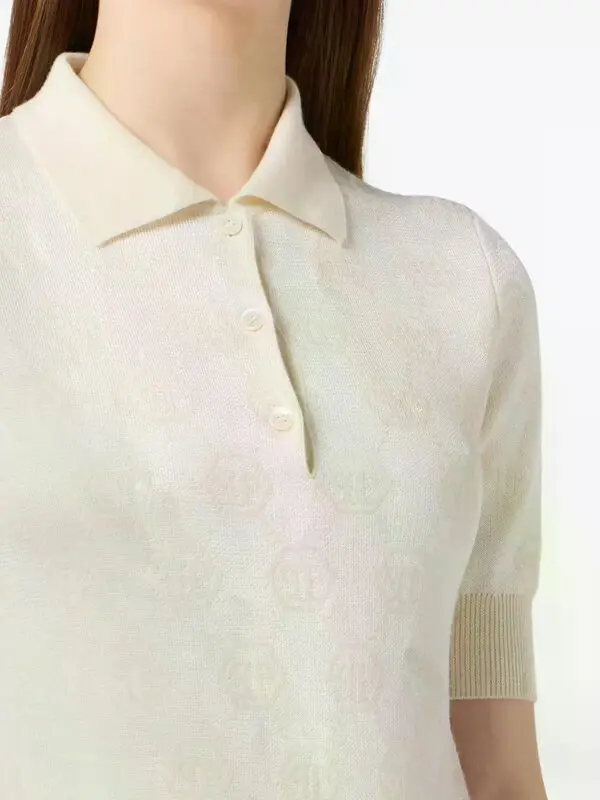 Philipp Plein Jacquard-monogram Polo Top