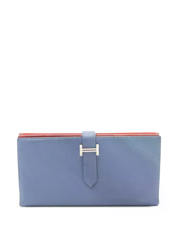 Hermès 2017 Bearn Souffle Bi-fold Wallet - Blue
