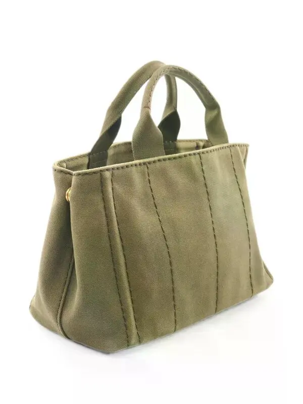 Prada 2000s Canapa Canvas Tote Bag