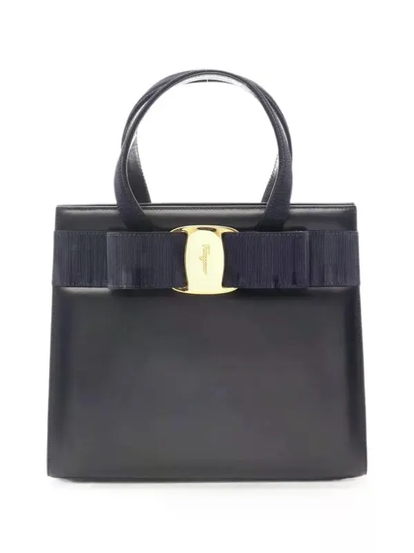FERRAGAMO 2000s Vara Ribbon Leather Tote Bag