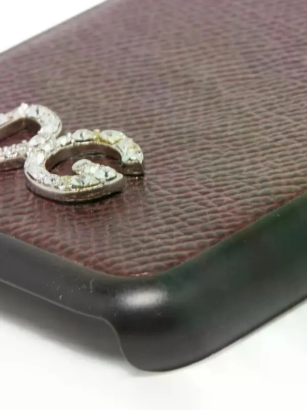 Dolce & Gabbana Crystal-embellished Leather Iphone X Case