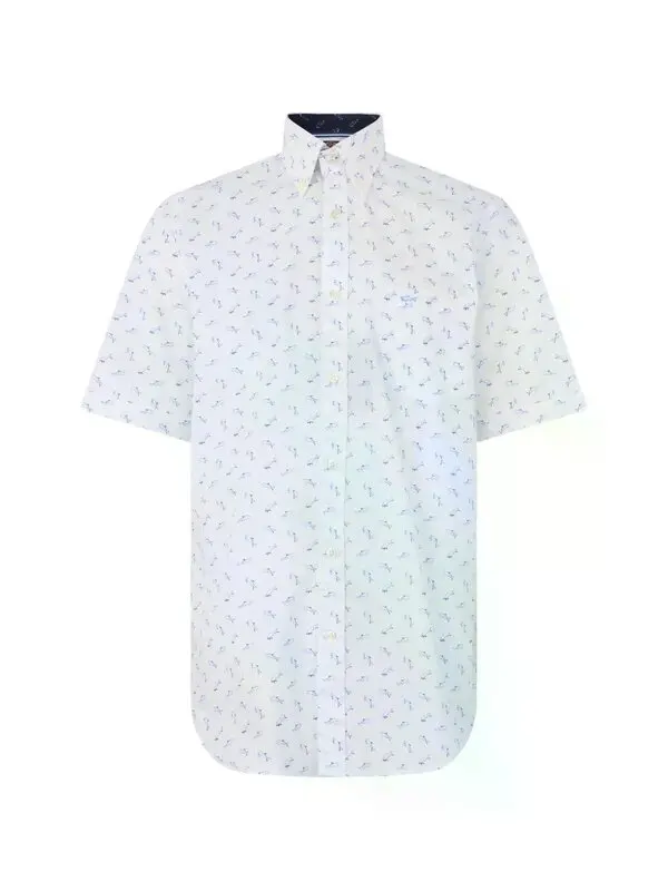 Paul & Shark Shark-print Button-down Shirt