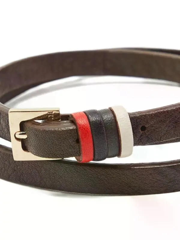 Carolina Herrera Leather Buckle Bracelet