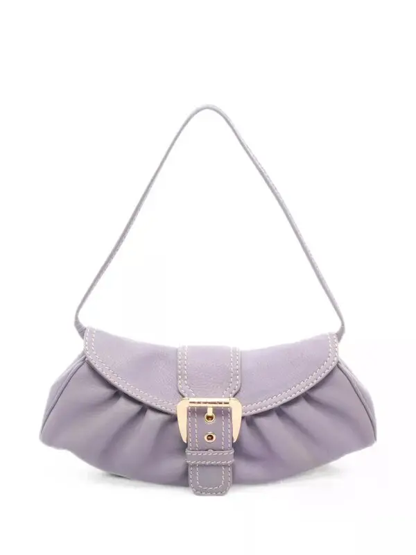 Celine 2010s Buckled Leather Shoulder Bag