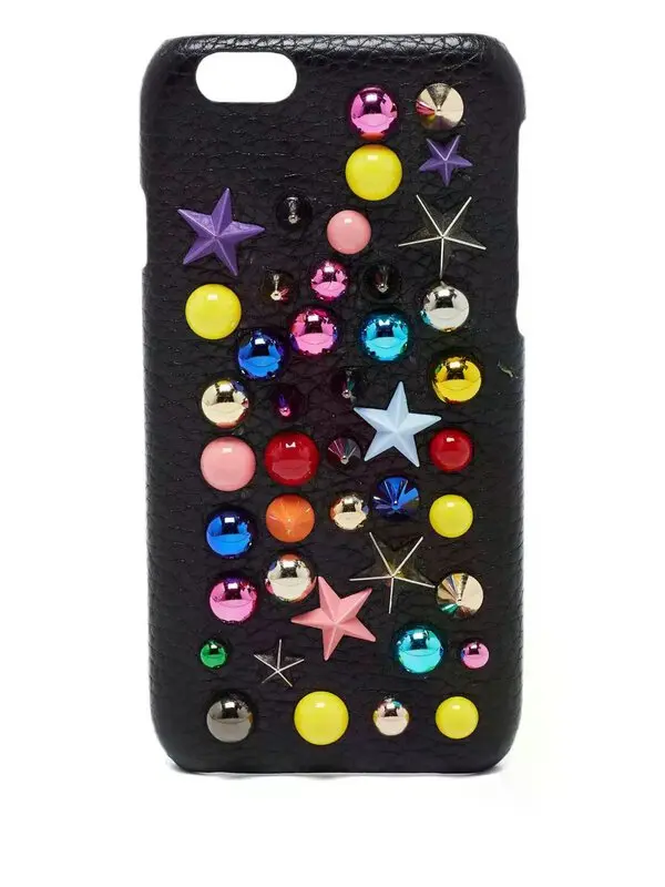 Dolce & Gabbana Leather Star-embellished Phone Case