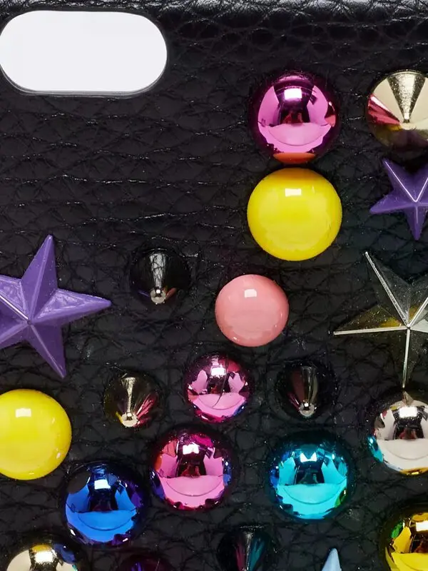 Dolce & Gabbana Leather Star-embellished Phone Case