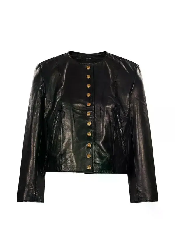 R13 Leather Button-up Jacket
