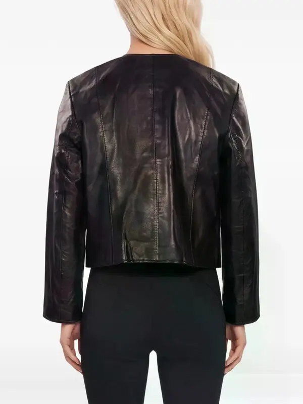 R13 Leather Button-up Jacket