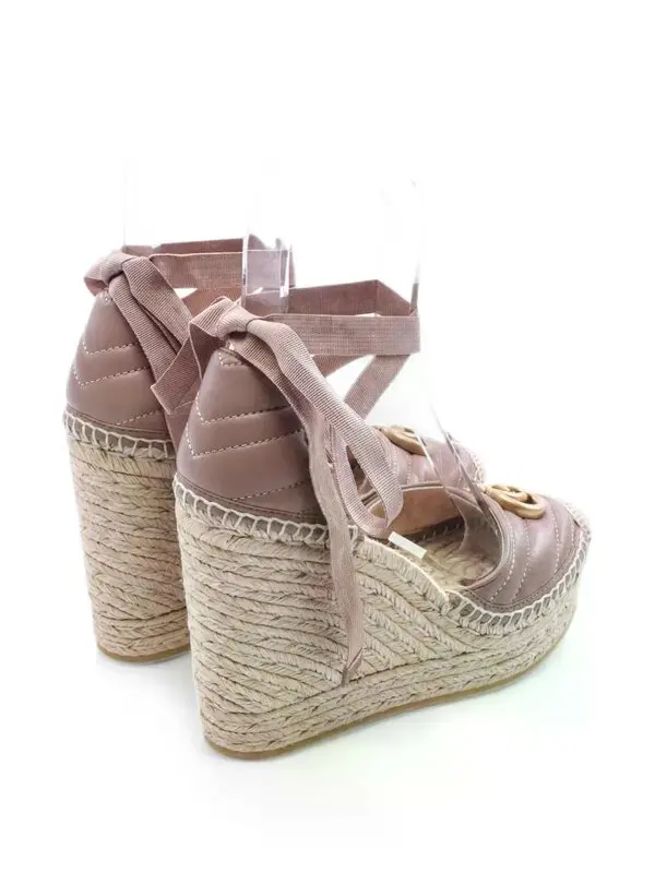 Gucci Gg Marmont Espadrille Wedge Sandals