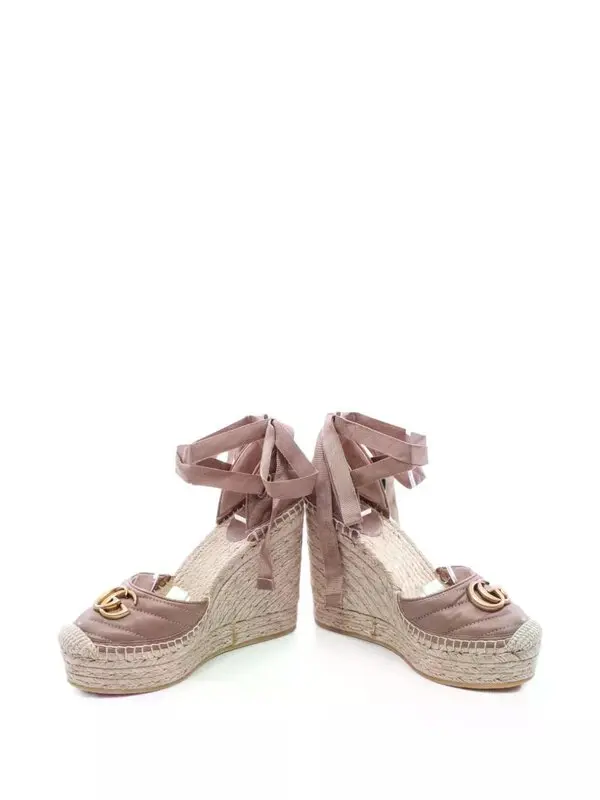 Gucci Gg Marmont Wedge Espadrilles