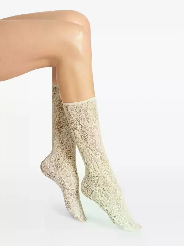 Wolford Infinite Rose Net Socks
