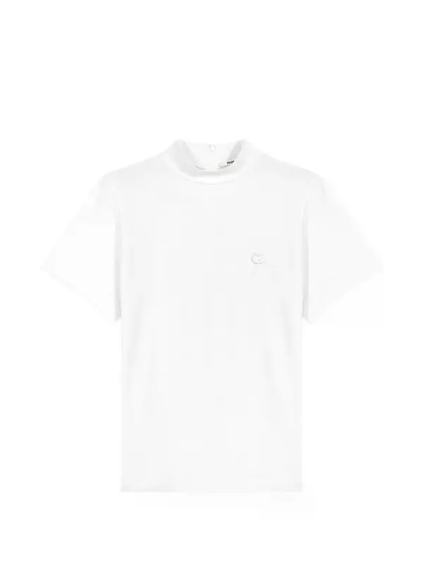Maje Embroidered Mock Neck Top