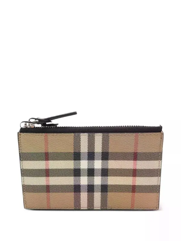Burberry 2020s Vintage Check Card Holder - Neutrals