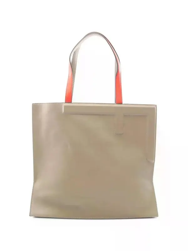 Fendi 2010s Flip Logo-embossed Tote Bag - Neutrals