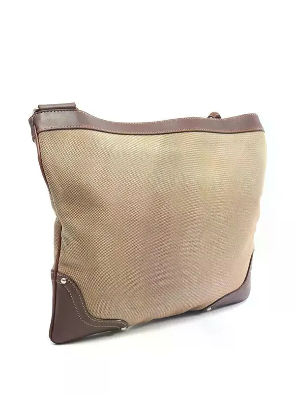 Prada 2000s Logo Jacquard Shoulder Bag