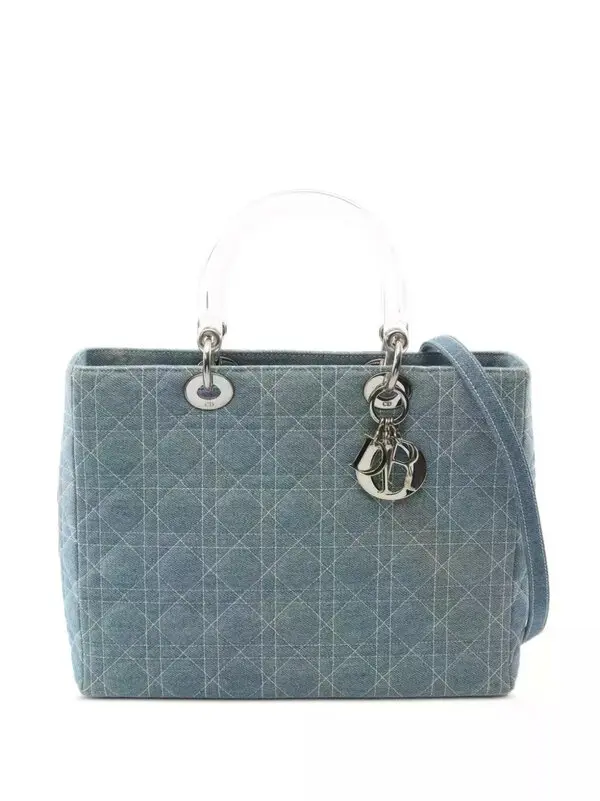 Dior Large Lady Tote Bag - Blue