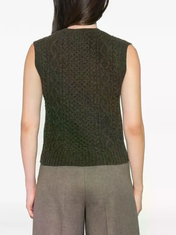 Eric Bompard Cable-knit Sleeveless Vest