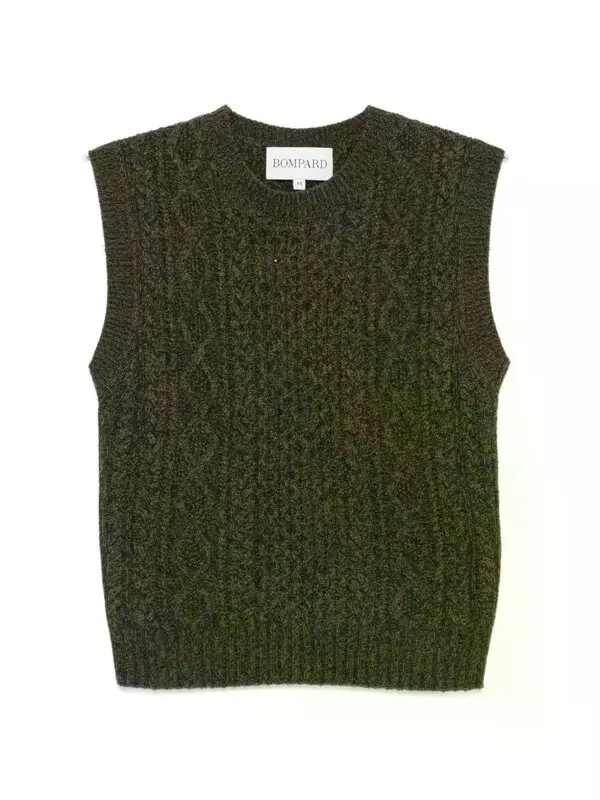 Eric Bompard Cable Knit Sleeveless Vest