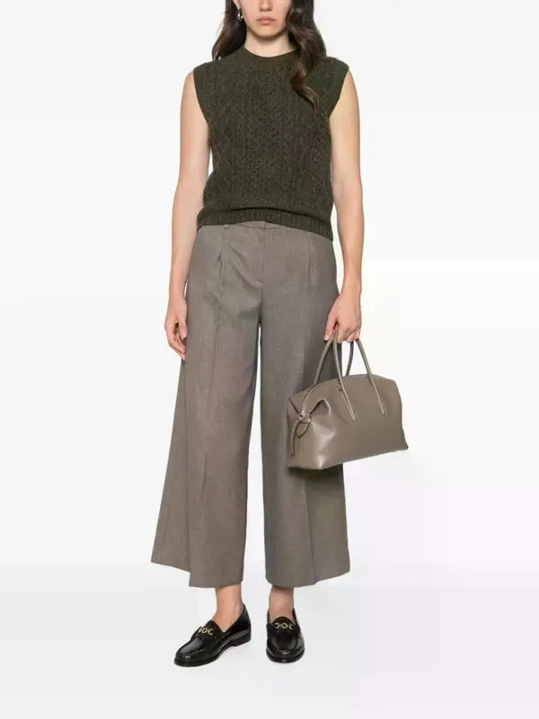 Eric Bompard Cable Knit Sleeveless Vest