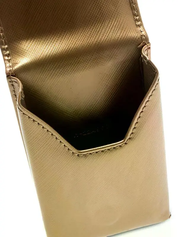 FERRAGAMO Fold Over Flap Leather Phone Case