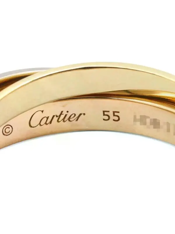 Cartier 18k Yellow, White, And Rose Trinity Ring - Gold