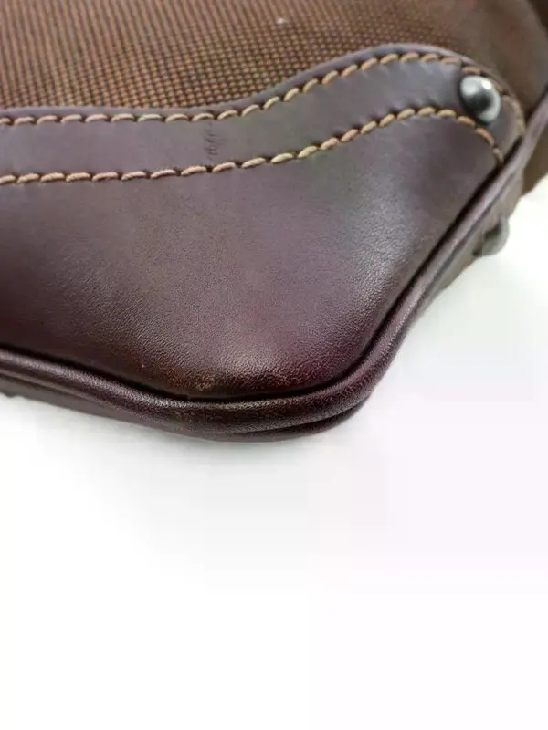 Prada 2010s Logo Jacquard Shoulder Bag