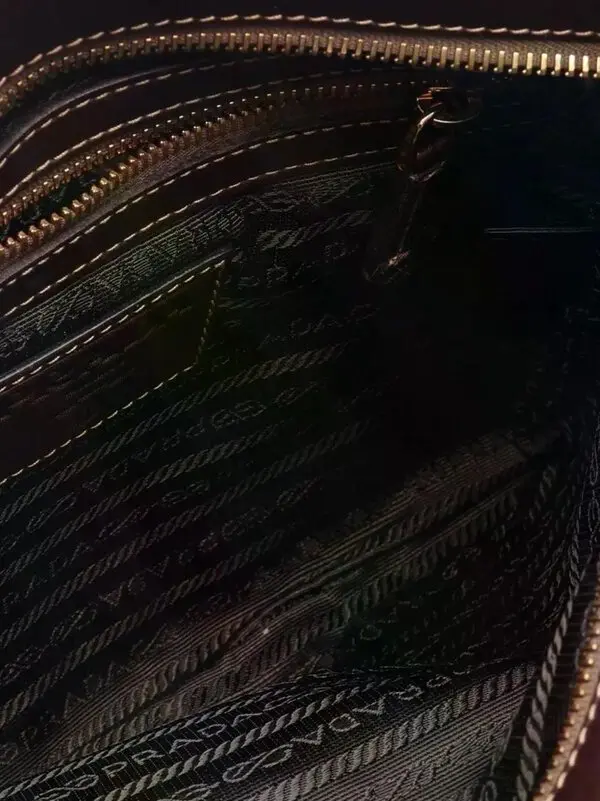 Prada Logo Jacquard Shoulder Bag
