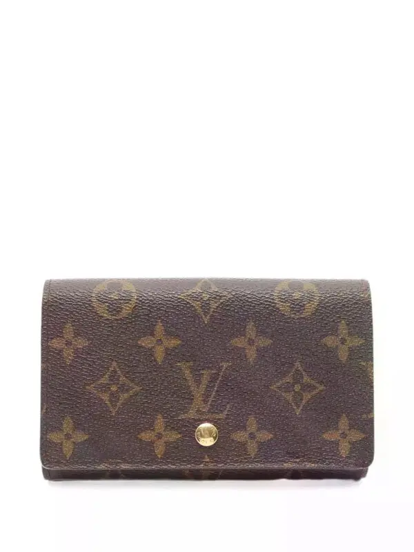 LOUIS VUITTON 2004 Tresor Monogram Canvas Wallet - Brown