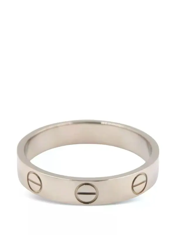 Cartier 18k White Gold Love Ring - Pink